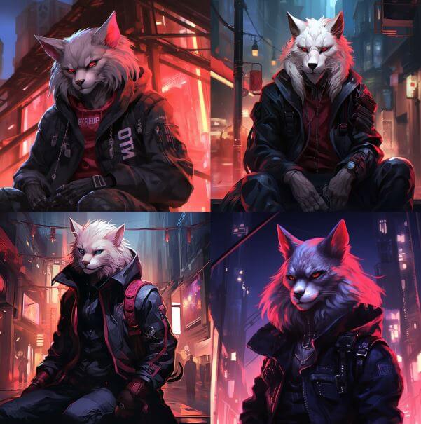 Cyberpunk Fursona Portrait