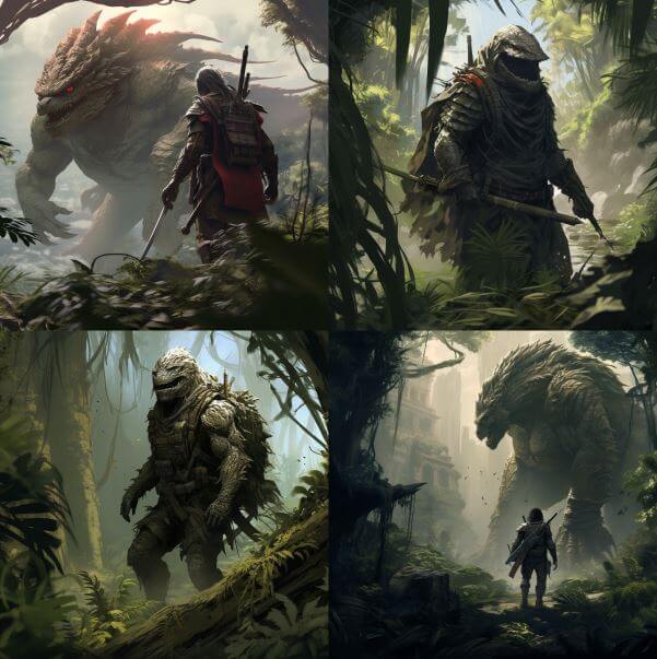 Jungle Ninja vs. Godzilla: Epic Wallpaper